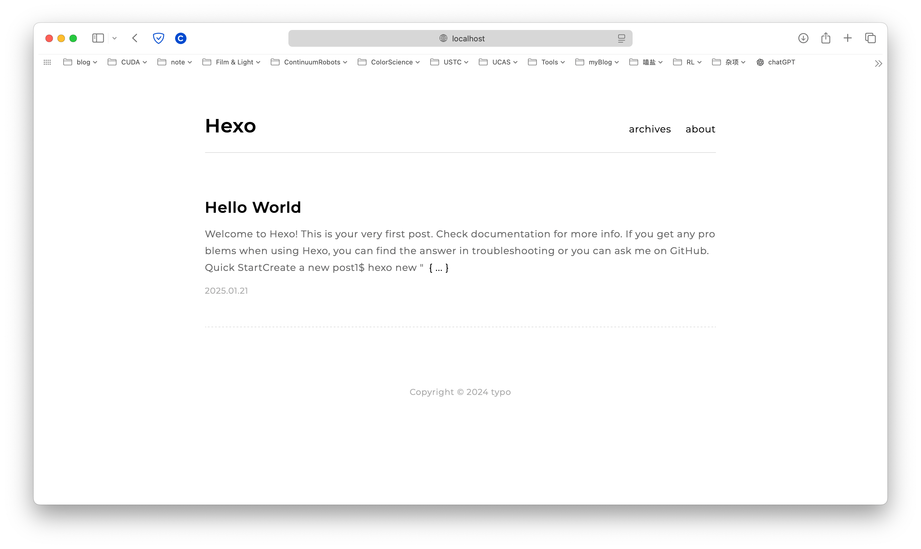 利用HEXO+GithubPages搭建自己的静态博客 | Strtus's Journey